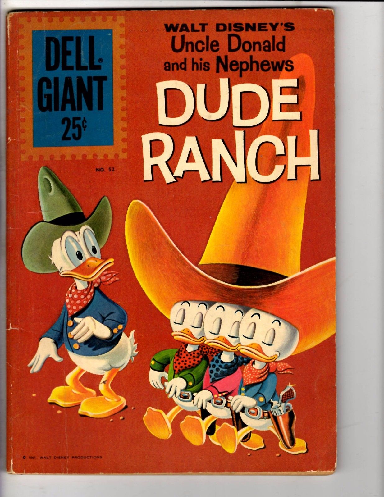 Dell Giant # 52 FN Comic Book Dude Ranch Mickey Mouse 1961 Uncle Donald ...