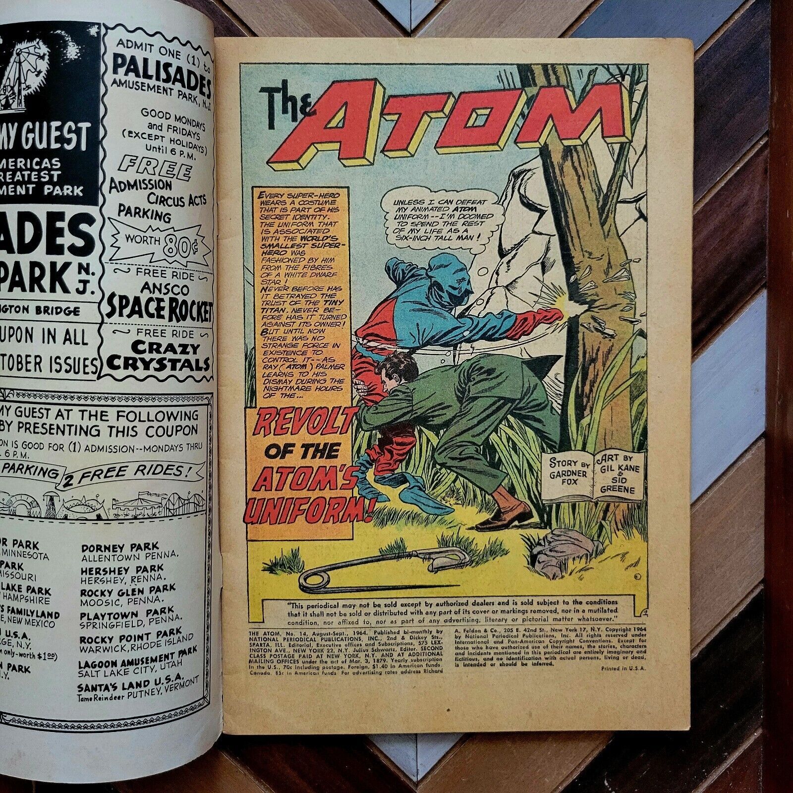 The ATOM #14 VG- (DC 1964) Silver Age "REVOLT of the ATOM'S UNIFORM ...