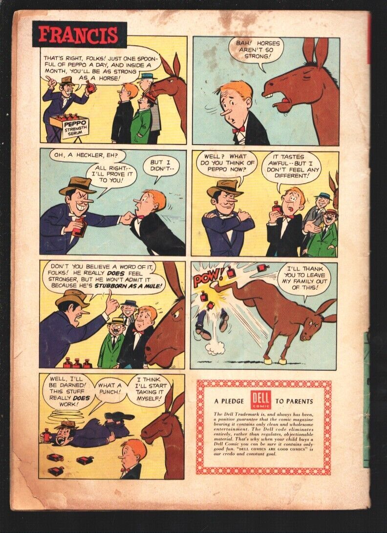 Francis-Four Color Comics #906 1958-The Famous Talking Mule-G | Comic Books - Silver Age, Dell ...