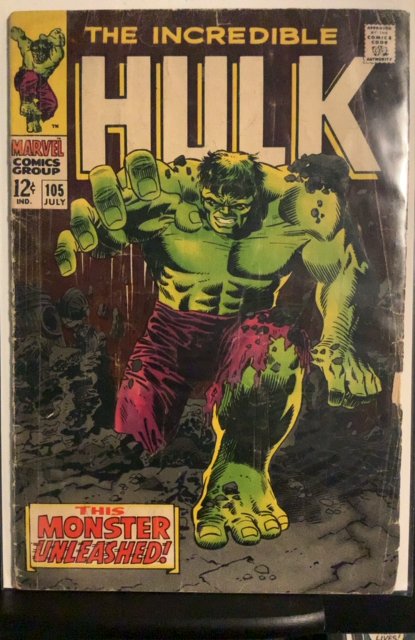 The Incredible Hulk #105 (1968) | Comic Books - Silver Age, Marvel ...