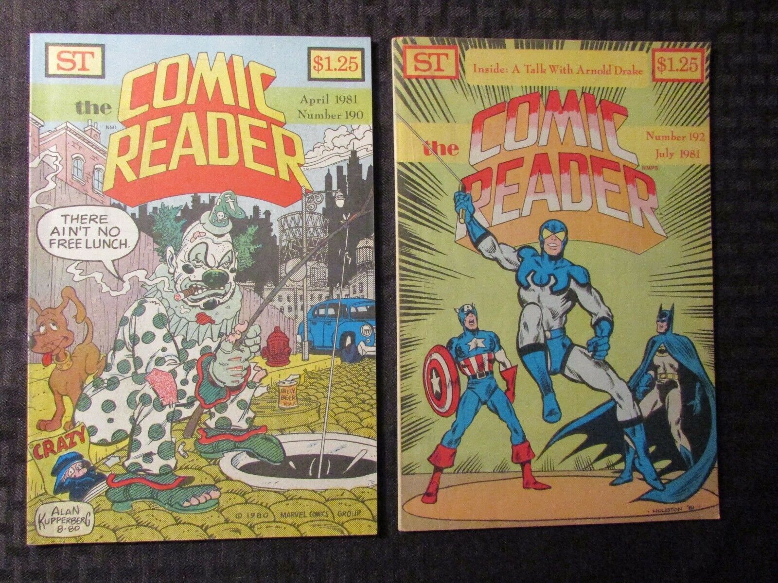 1981 COMIC READER #190 VF #192 VF/NM Arnold Drake - Batman - Captain ...