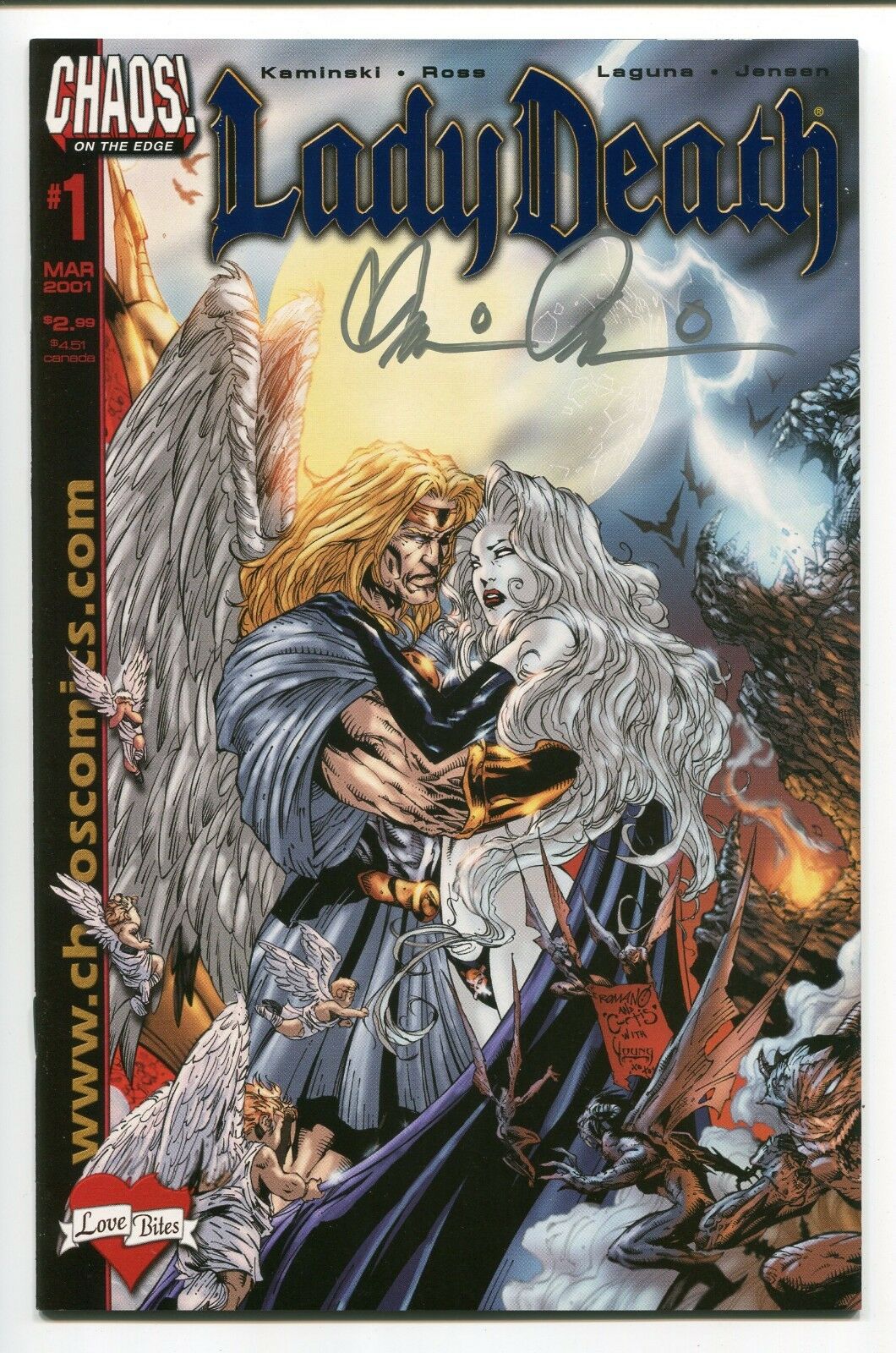 Lady Death Love Bites #1 DF Wizard BLUE FOIL Cover by Romano Molenaar ...