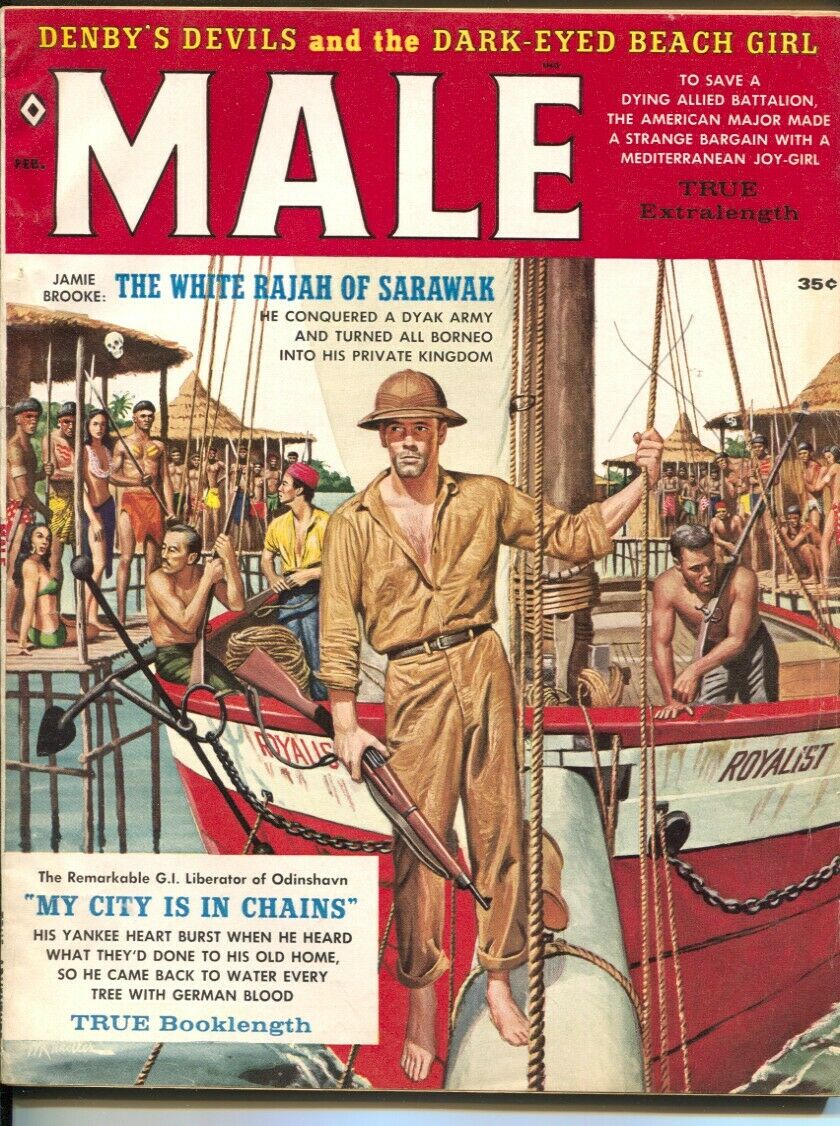 Male 2/1960-Atlas-Mort Kunstler-James Bama-Samson Pollen-pulp thrills ...