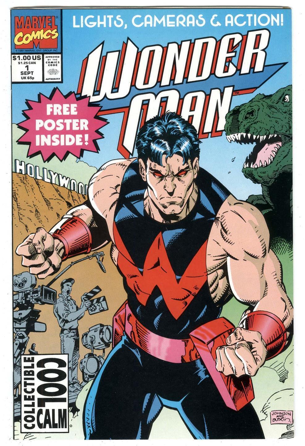 Wonder Man #1 Movie Poster intact KEY Marvel Comics Sept 1991 MCU Solo ...