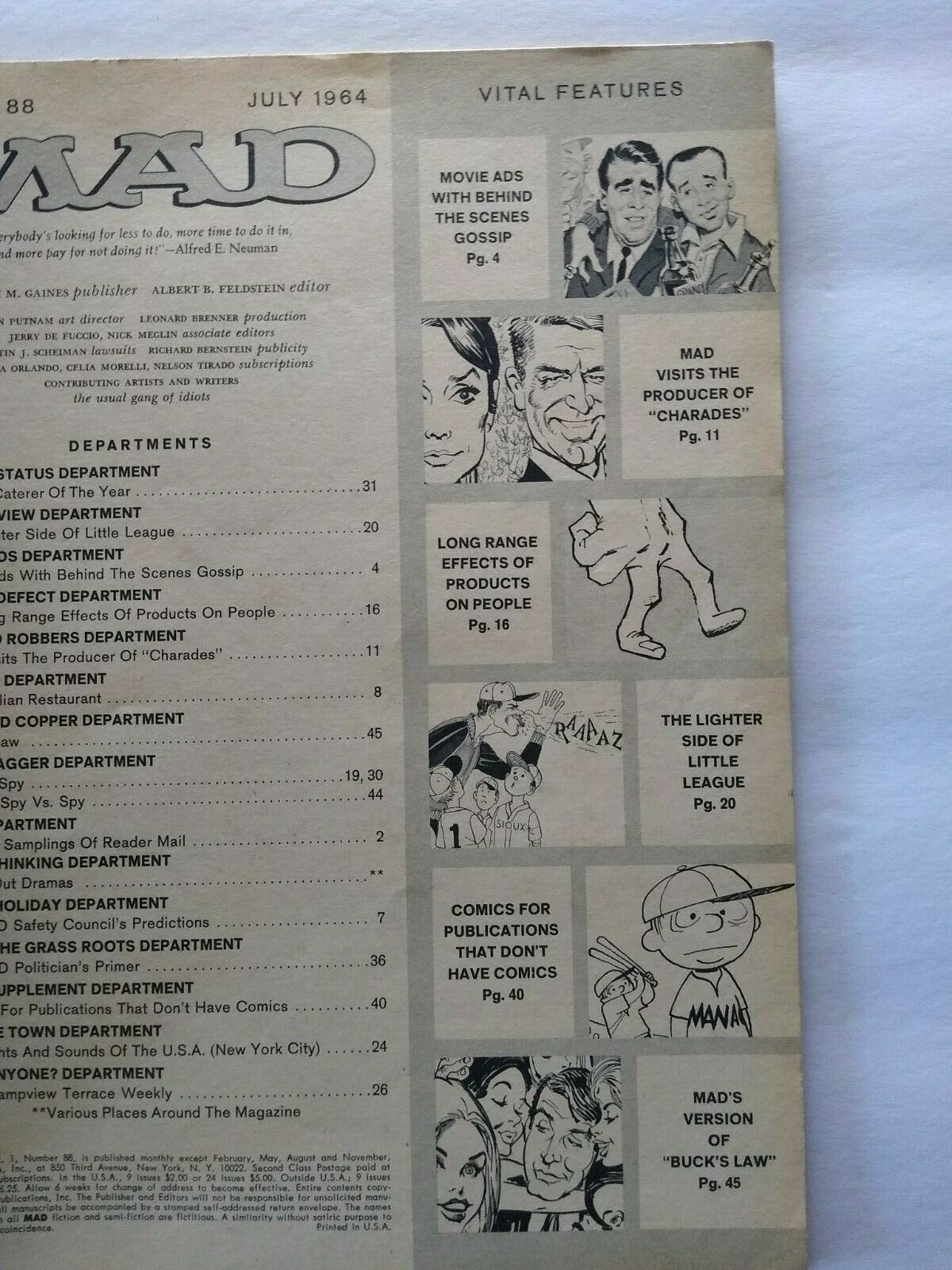 MAD Magazine July 1964 # 88 Fireworks Cover The Beatles Beatlemania ...