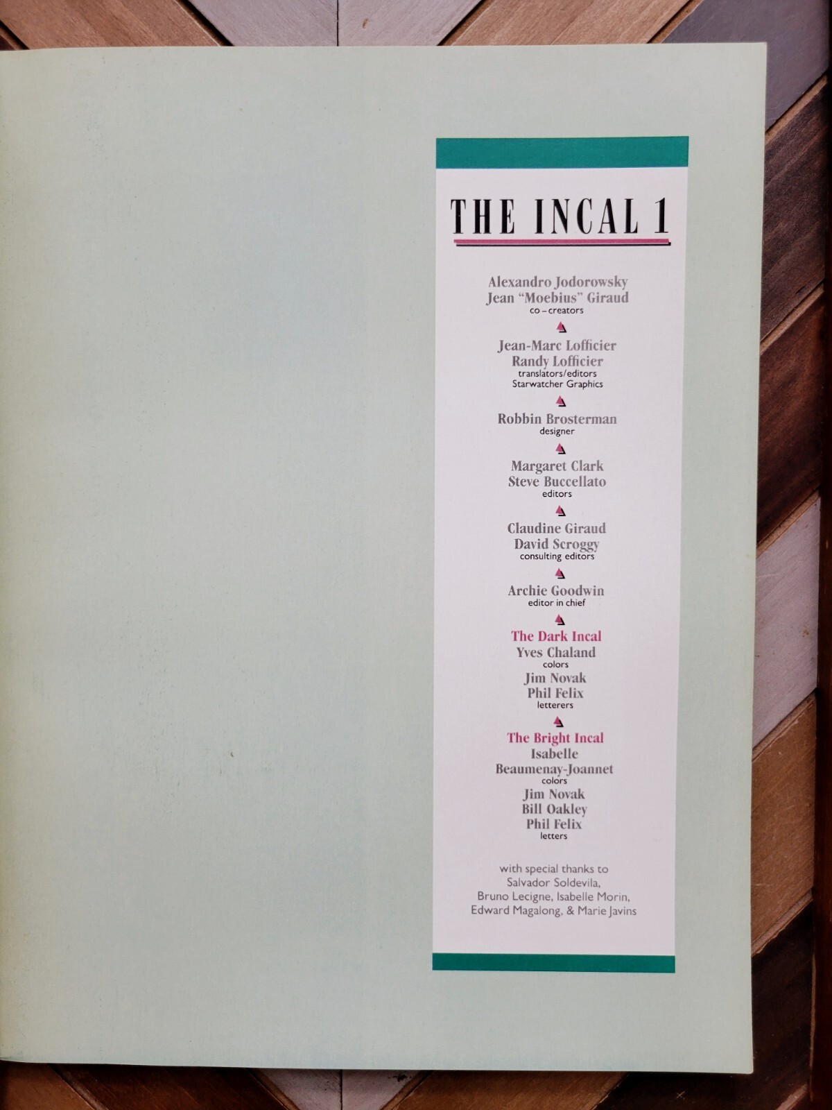 "THE INCAL" 1, 2, 3 Moebius & Jodorowsky (1988 Epic) First Print ...