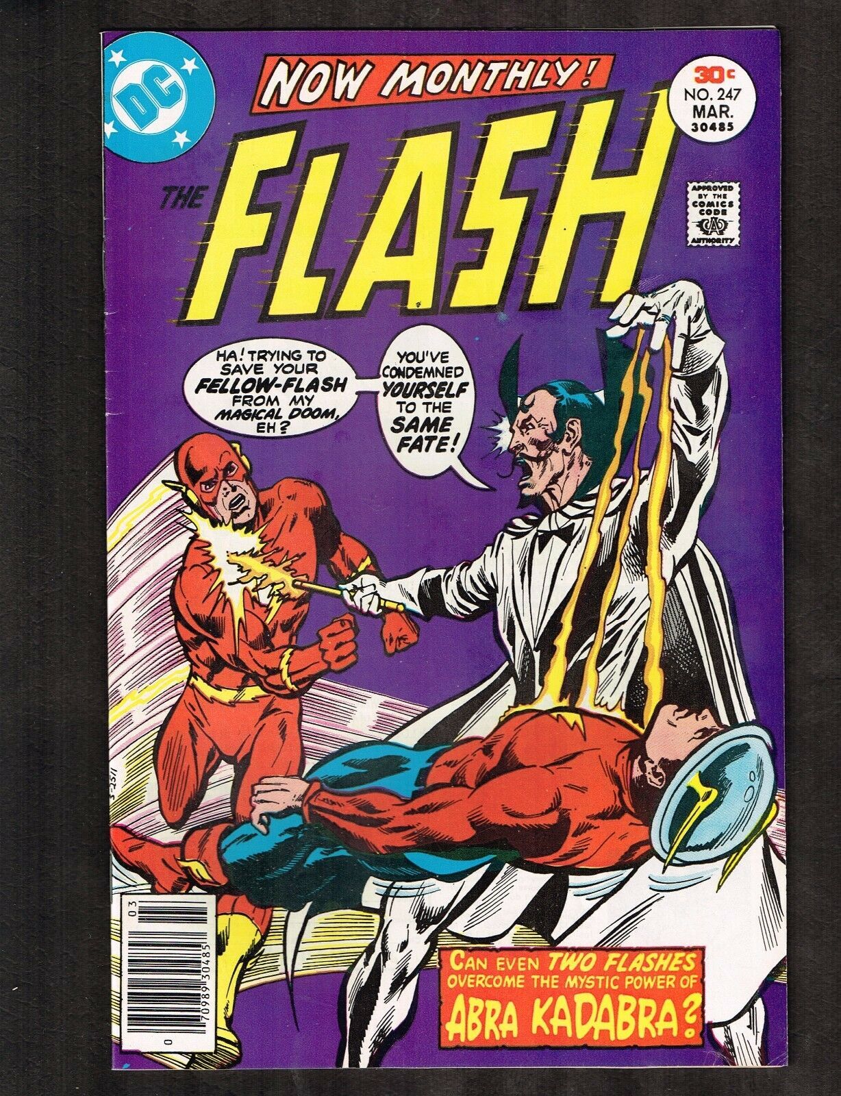 The Flash #247 ~ 1977 "The Mad, Mad Earth of Abra Kadabra!" ~ (9.0) WH ...