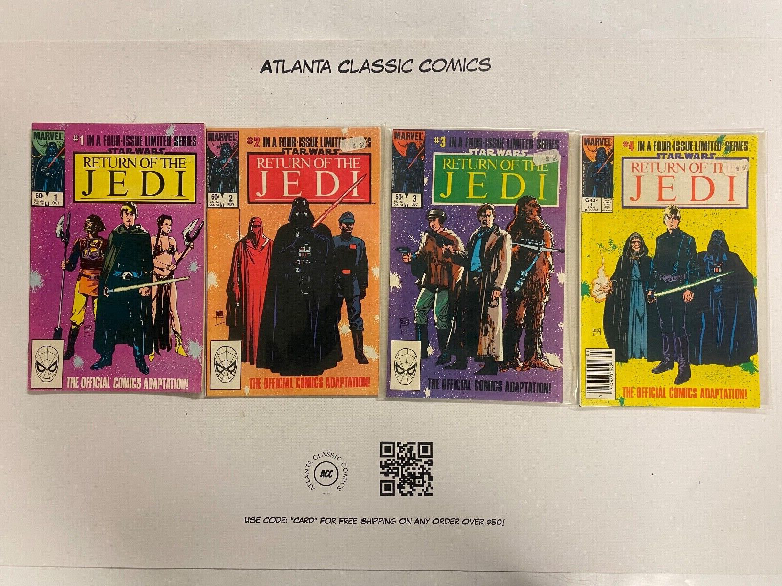 Star Wars Return of the Jedi Complete Marvel Comics LTD Series #1 2 3 4 ...
