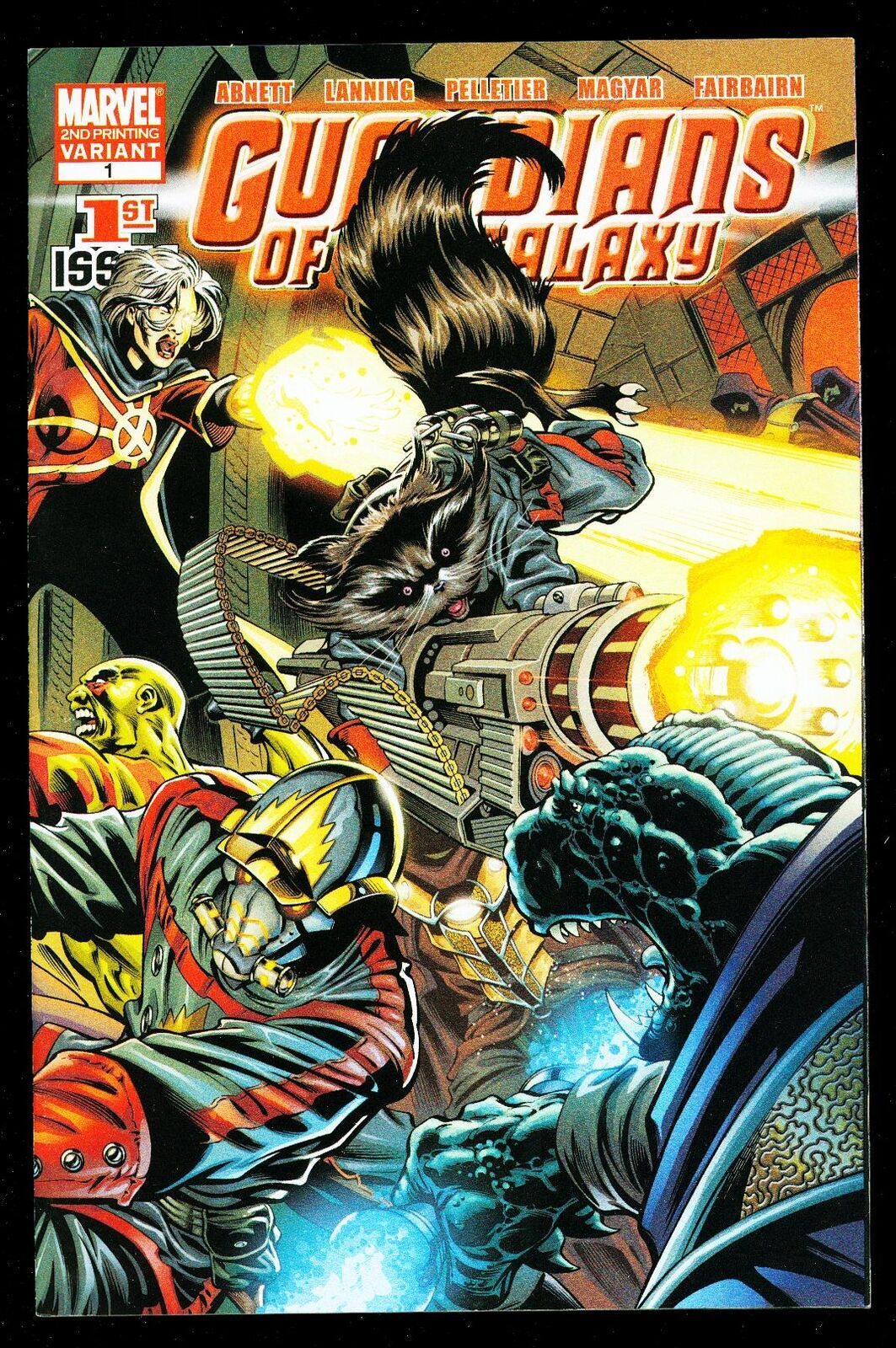 Guardians of the Galaxy #1 2008 2nd Print Variant Rocket Raccoon Groot ...