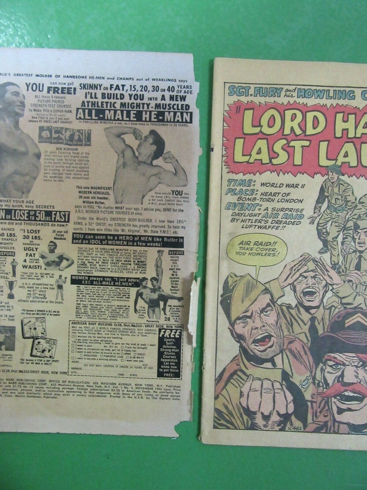 Sgt. Fury and His Howling Commandos #4 Lord Ha-Ha's Last Laugh Marvel ...