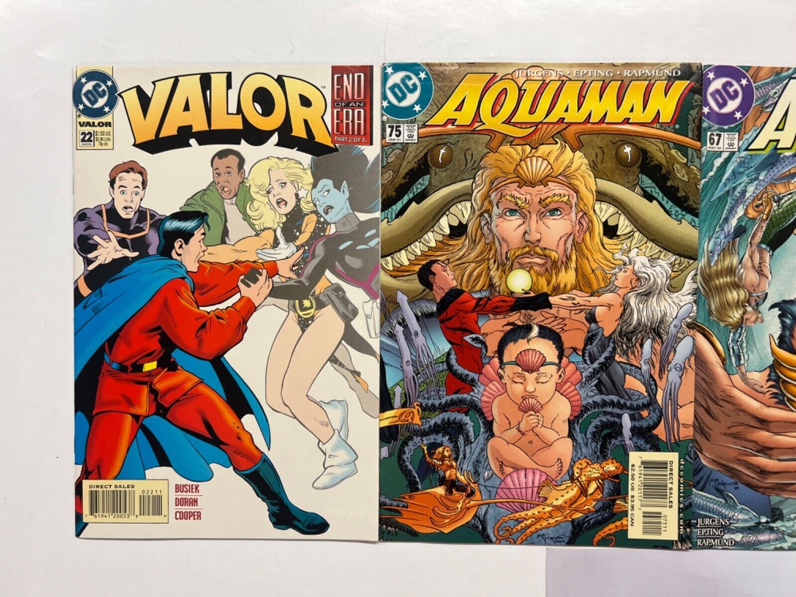 4 DC Comics Aquaman # 62 67 75 + Valor # 22 Superman Batman Robin 56 ...