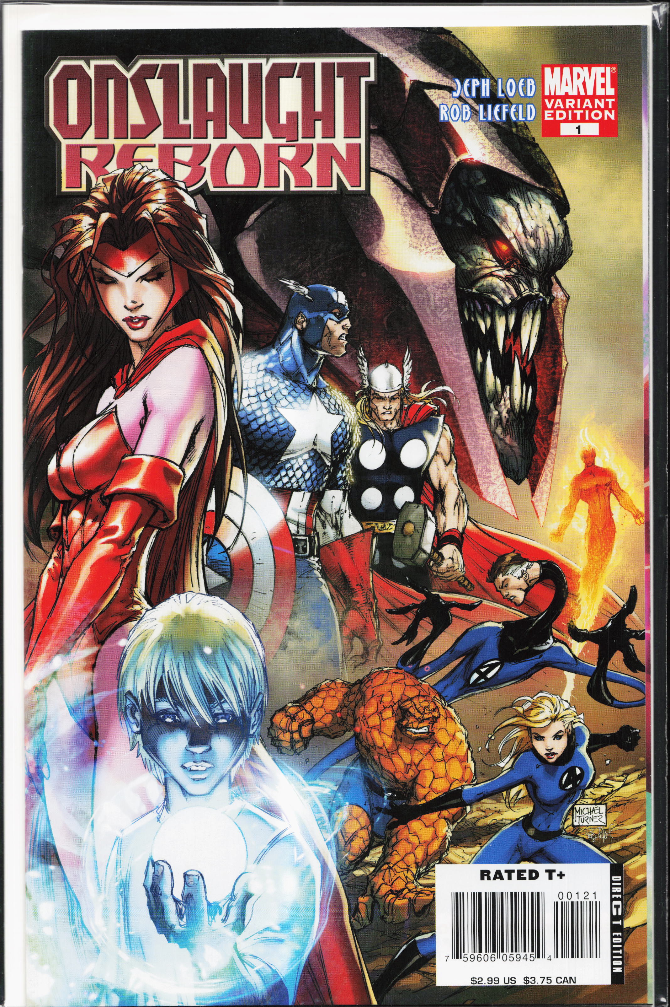 Onslaught Reborn #1 Variant Cover (2007) Heroes Reborn Captain America ...