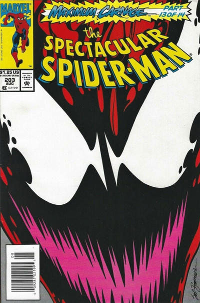 Spectacular Spider-Man, The #203 (Newsstand) VG ; Marvel | low grade ...