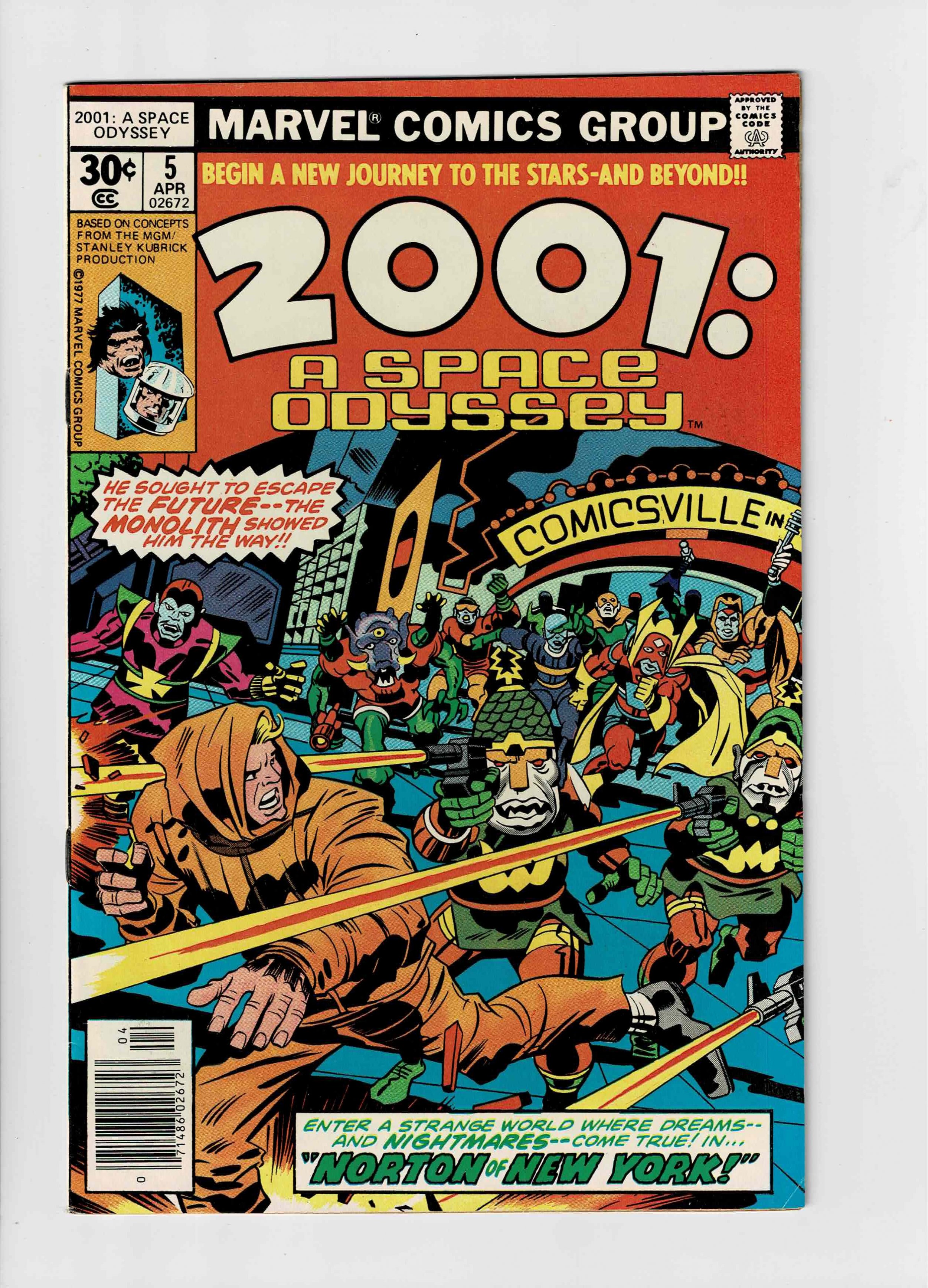 2001, A Space Odyssey #5 (1977), FN (6.0); Jack Kirby art, cover ...