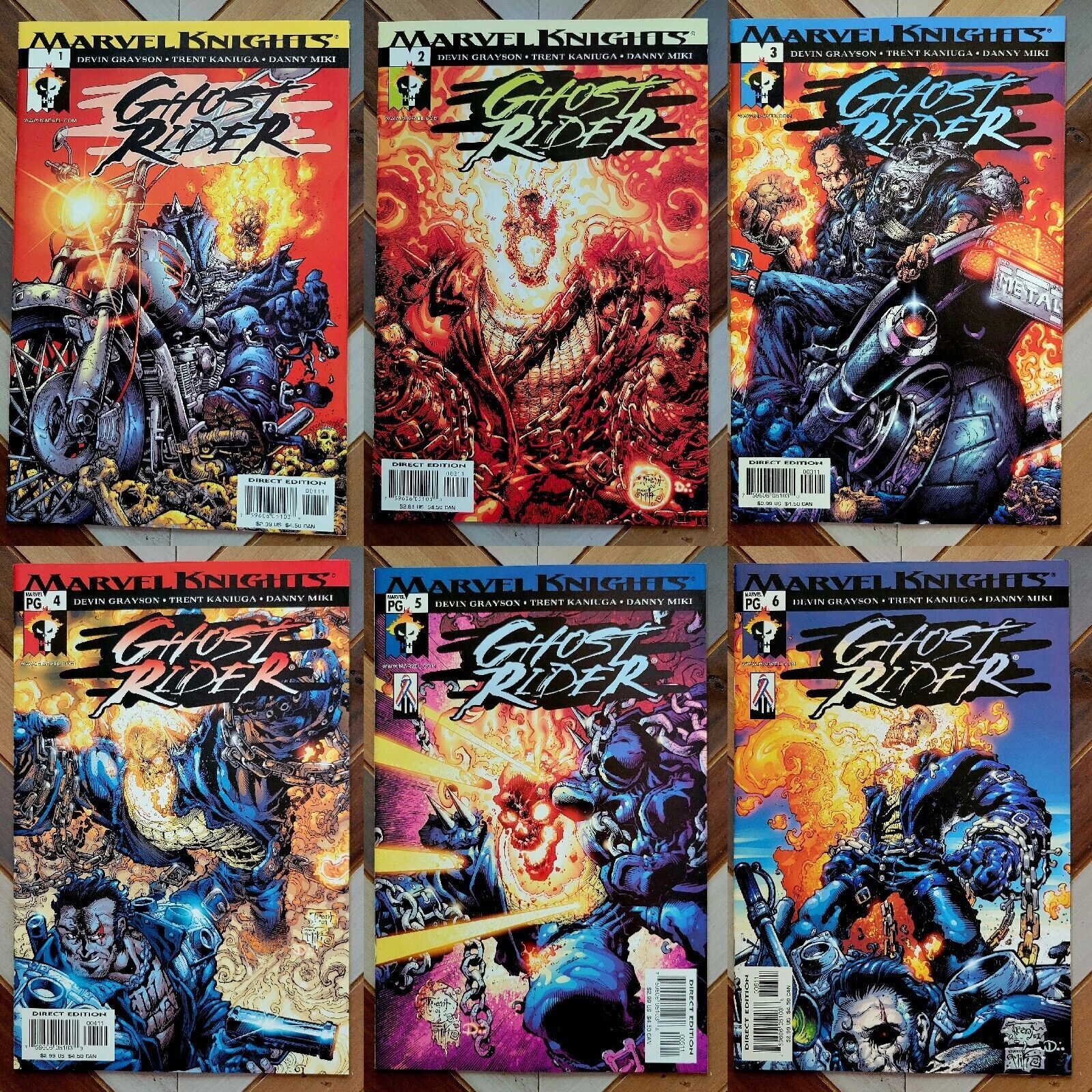 GHOST RIDER #1-6 (MARVEL KNIGHTS 2001) HIGH GRADE Complete BLAZE Series ...