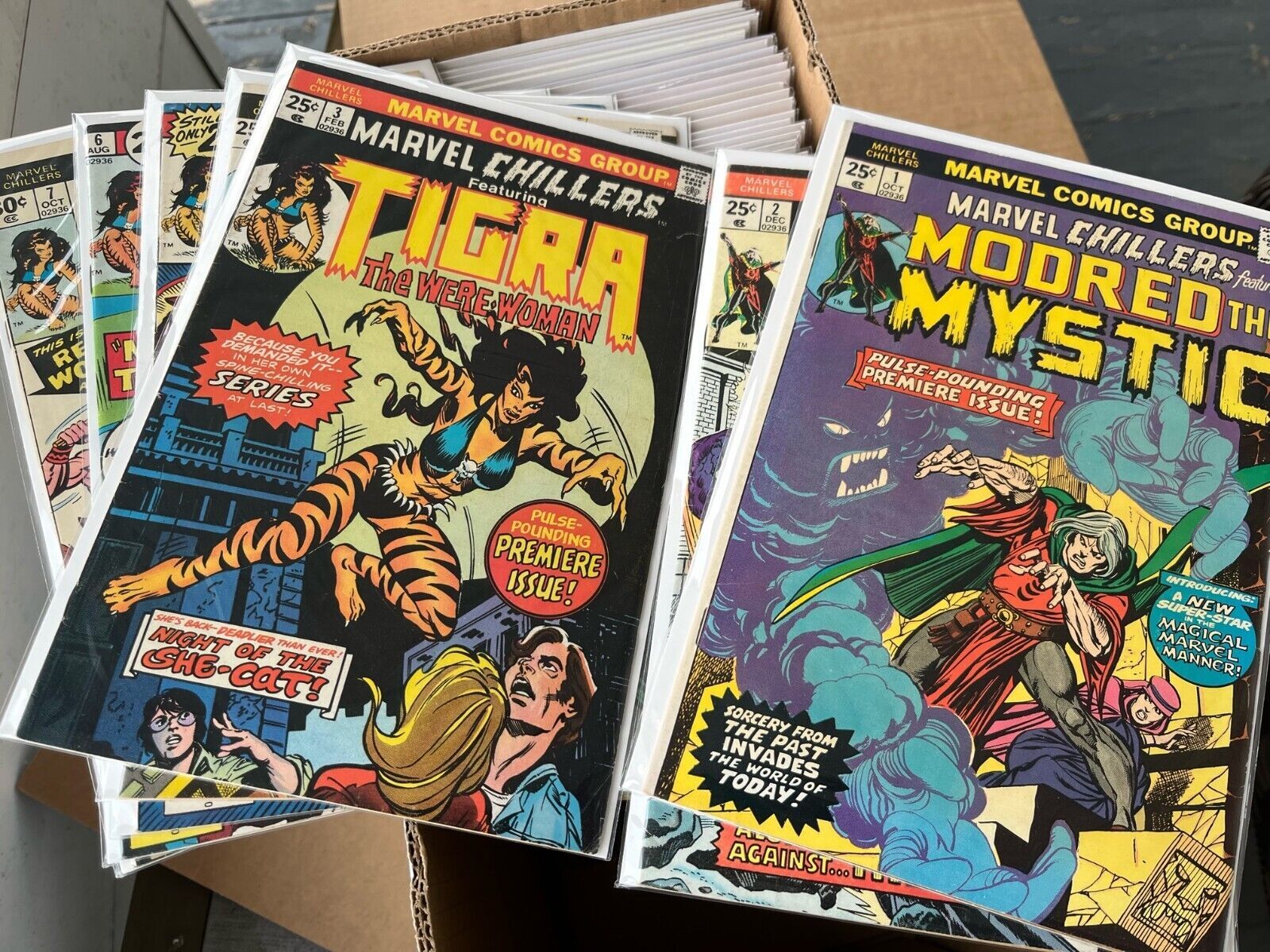 Marvel Chillers (1975) Lot, Complete Series Set w/#s 1-7, Has 3 4 ...
