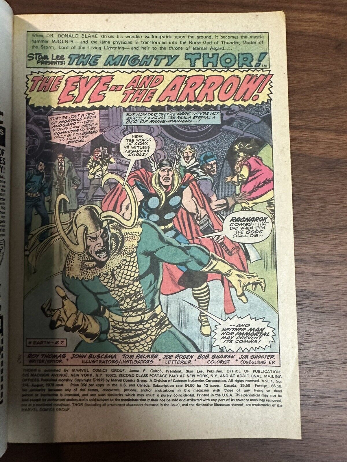 Thor #274 FN "The Eye - and the Arrow!" (Marvel 1978) | Comic Books - Bronze Age, Marvel, Thor ...