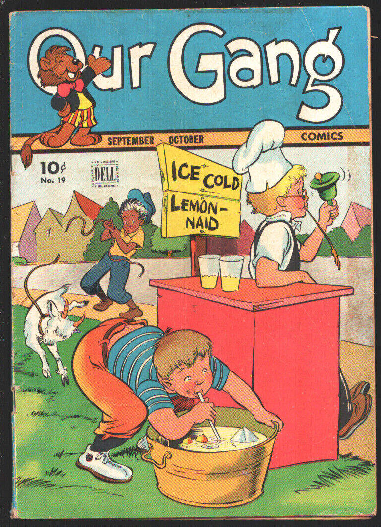 Our Gang #19 1945-Dell-Lemonade stand prank cover-Barney Bear & Benny ...