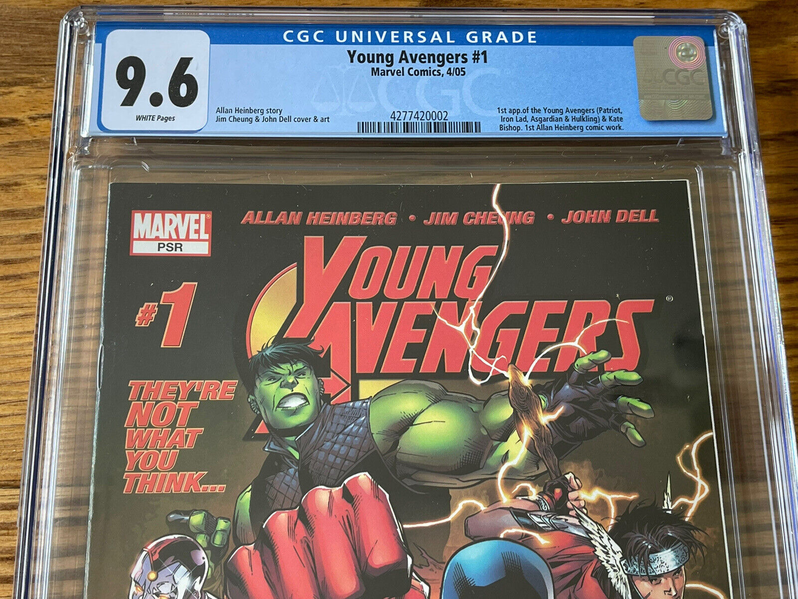 Young Avengers 1 CGC 9.6 1st Appearance of Kate Bishop Hulkling Iron ...