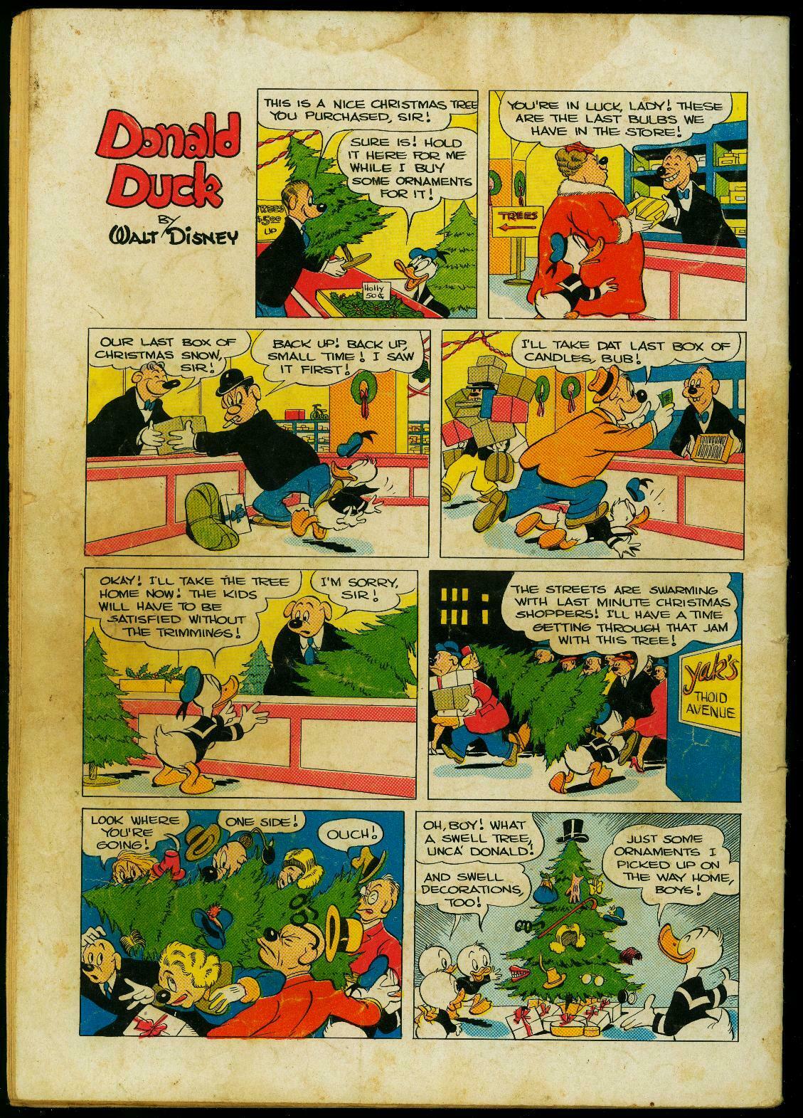 Donald Duck The Golden Christmas Tree- Four Color Comics #203 1948 Carl ...