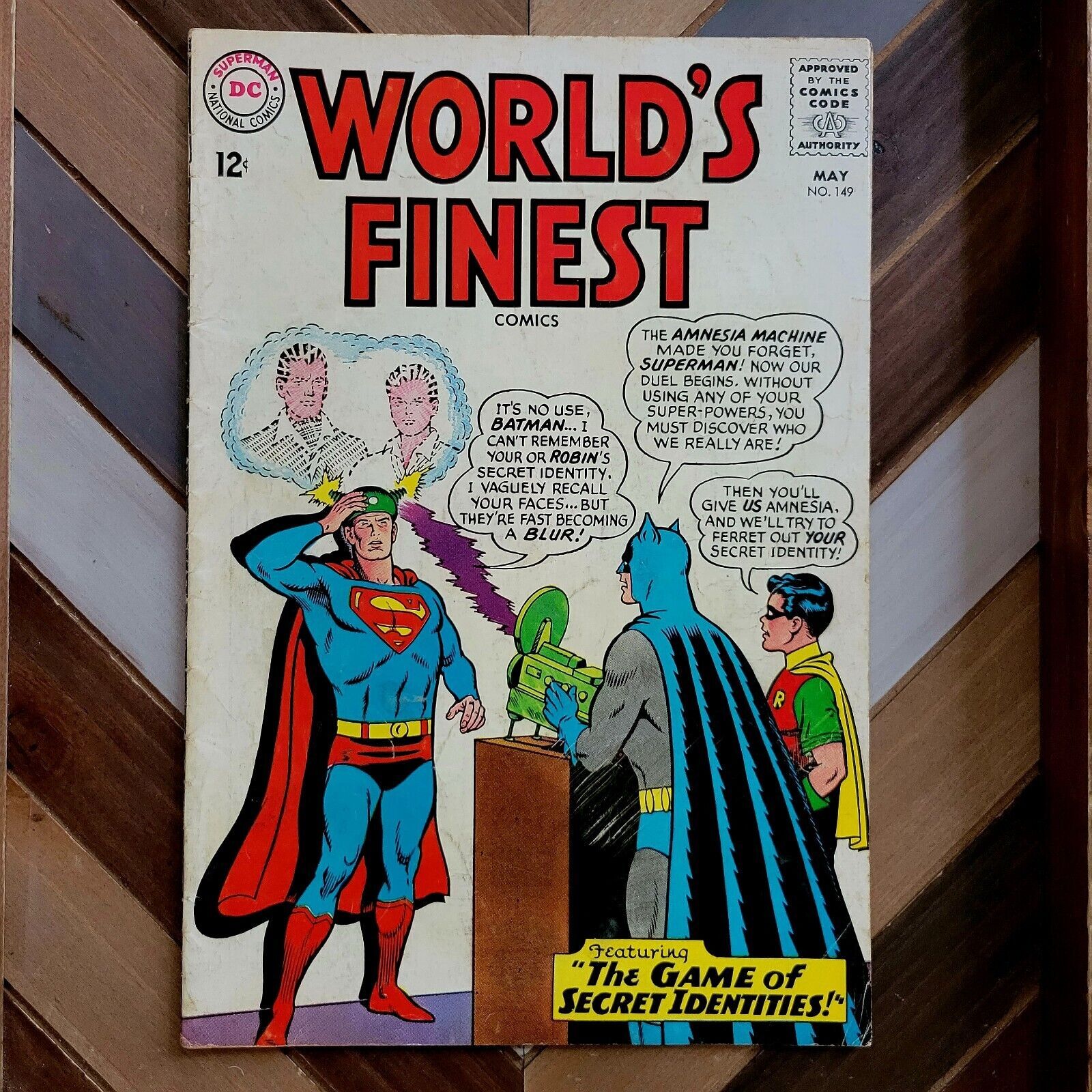 Worlds Finest Comic #149 VG+ (DC 1965) Batman Robin Superman "Secret ...