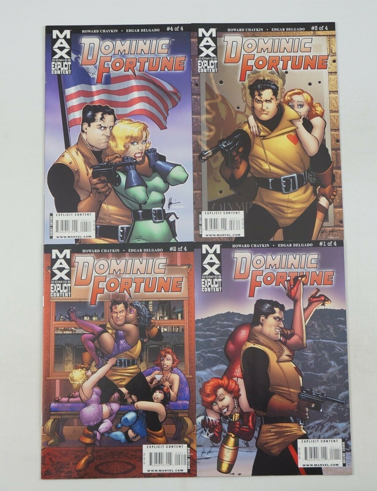Dominic Fortune #1-4 VF/NM complete series - marvel max - howard ...