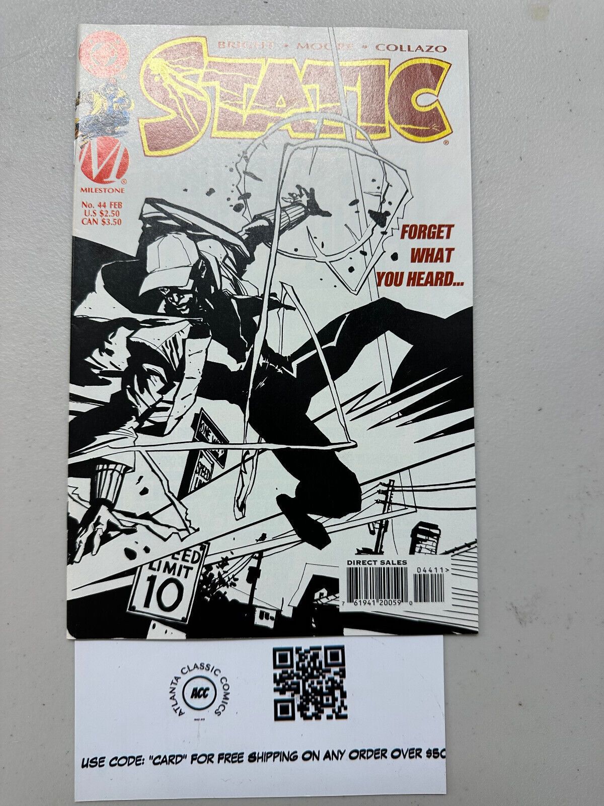 Static #44 NM DC Milestone Comic Book Low Print Run 2nd to Last Issue 4 ...