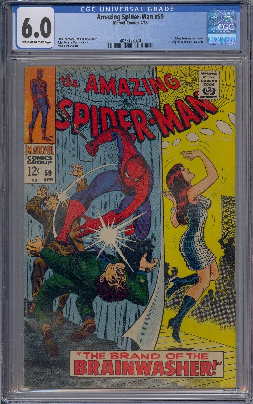 Amazing Spider-Man #59 CGC 6.0 1st Mary Jane Watson Cover Kingpin John ...