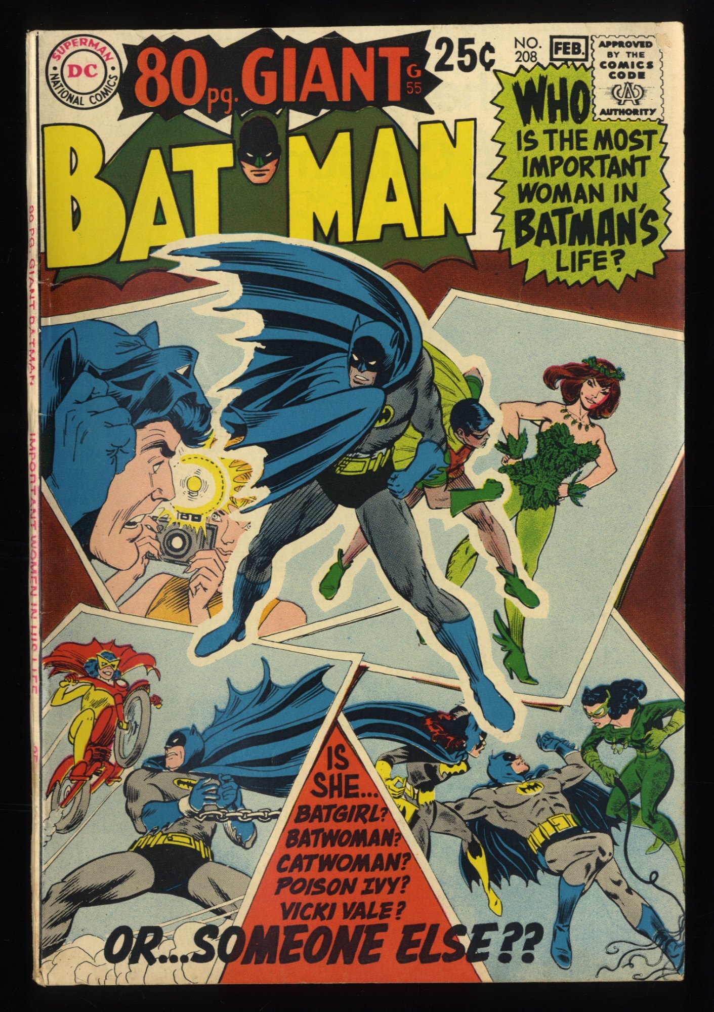 Batman #208 FN 6.0 The Women in Batmans Life (Catwoman, Lois, Poison ...