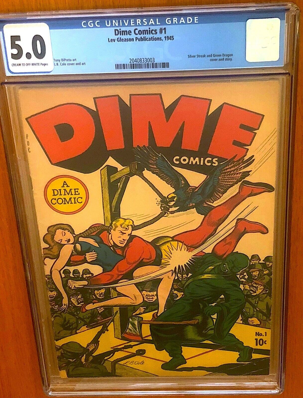 DIME COMICS #1 CGC 5.0 L.B.Cole WW2 cover. | Comic Books - Golden Age ...