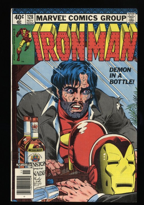 Iron Man #128 NM 9.4 Tony Stark Demon in a Bottle! | Comic Books ...