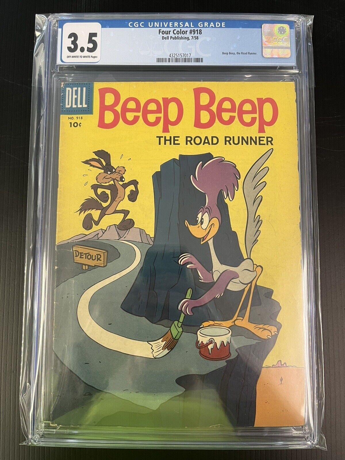 Four Color #918 CGC 3.5 1st Beep Beep the Road Runner Wile E. Coyote ...