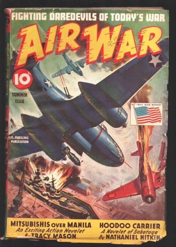 Air War-Summer 1943-Rudolph Belarski cover art-Hero pulp-Captain Danger ...