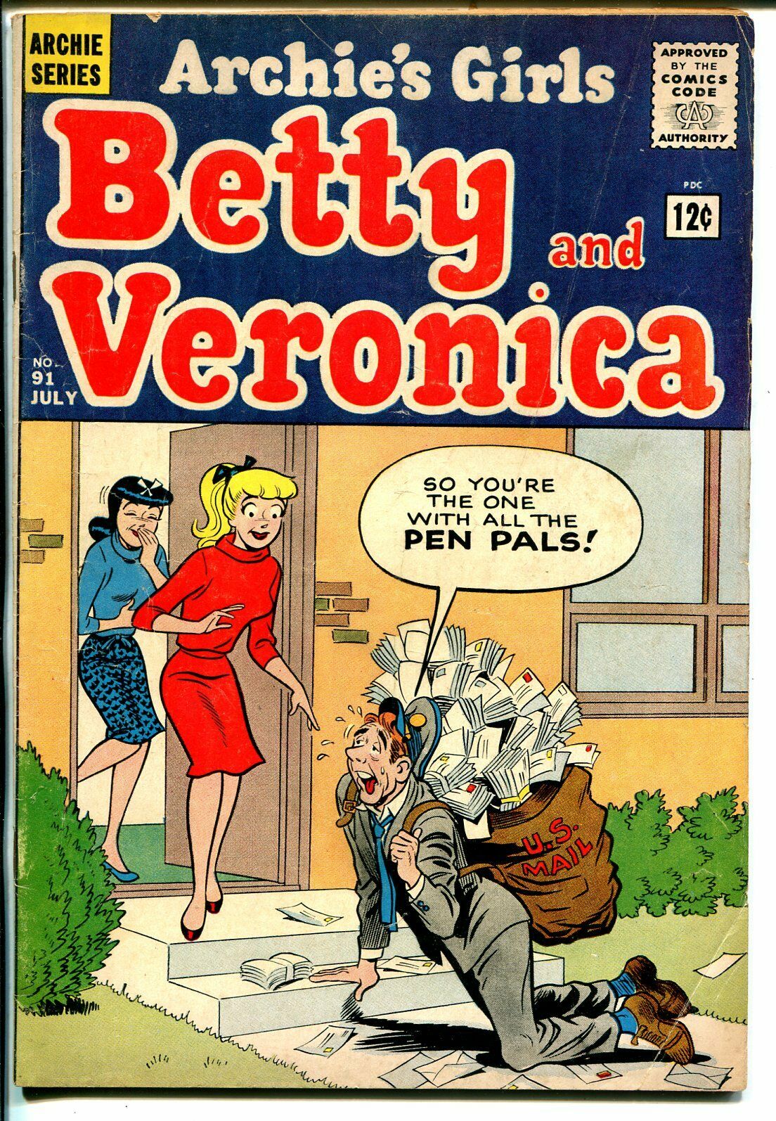 Archie's Girls Betty & Veronica #91 1963-mailman cover-VG | Comic Books ...