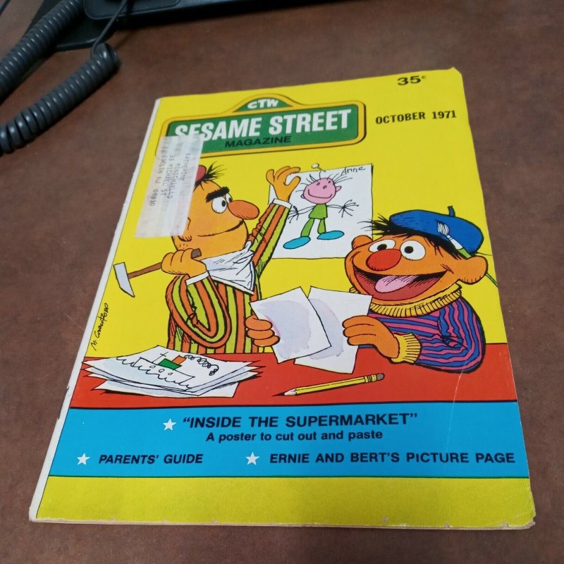 Sesame Street Magazine V2 #1 Comic Book size October 1971 Dell. Ctw ...