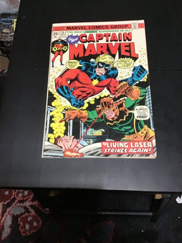 Captain Marvel #35 (1974) Living Laser! Annihilus! Alfredo Alcala art ...