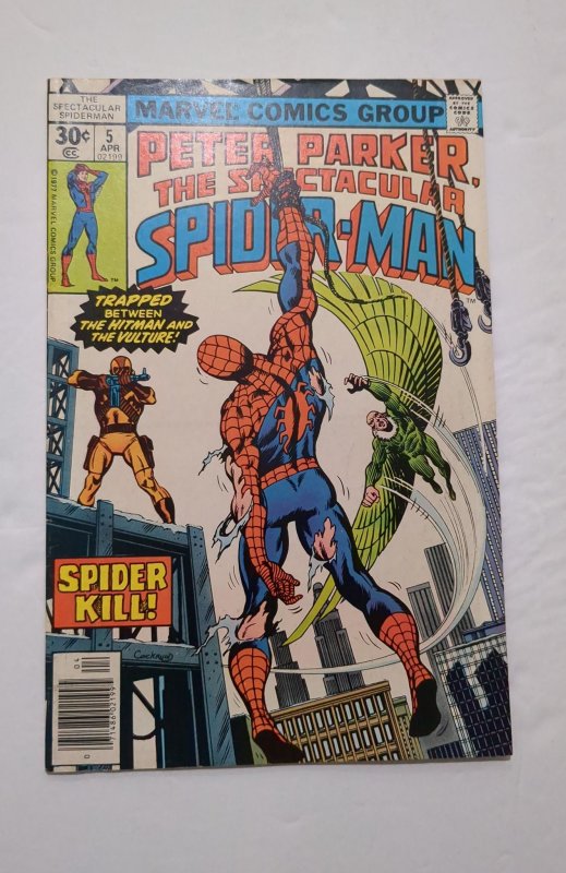 The Spectacular Spider-Man #5 (1977) FN+ 6.5 1st full Hitman | Comic ...