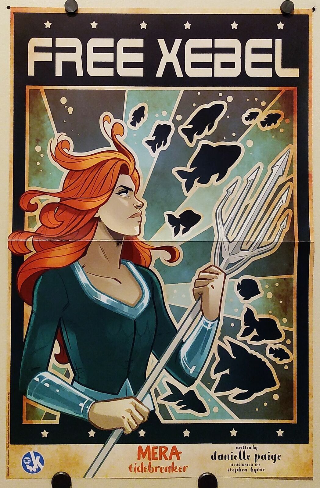 DC Free Xebel Mera Tidebreaker Byrne Folded Promo Poster (17"x11") New ...