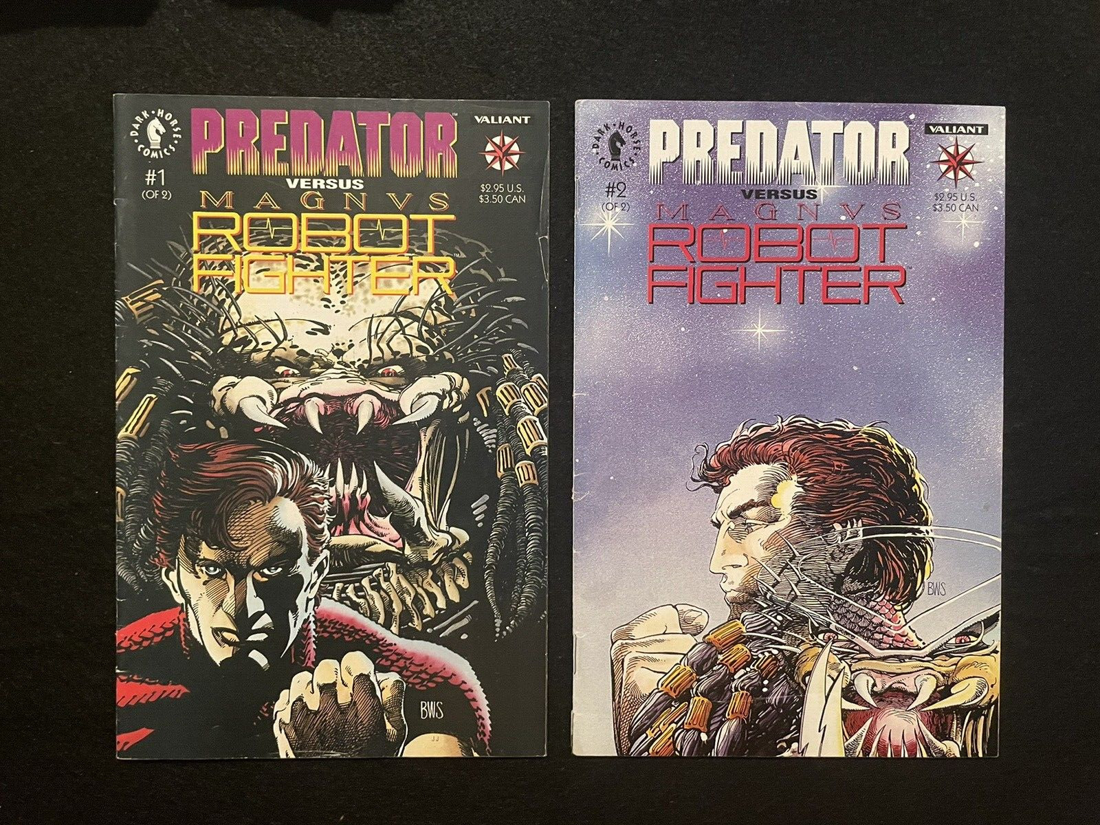 Predator vs Magnus Robot-Fighter #1-2 (1992) Darkhorse/Valiant Comics ...