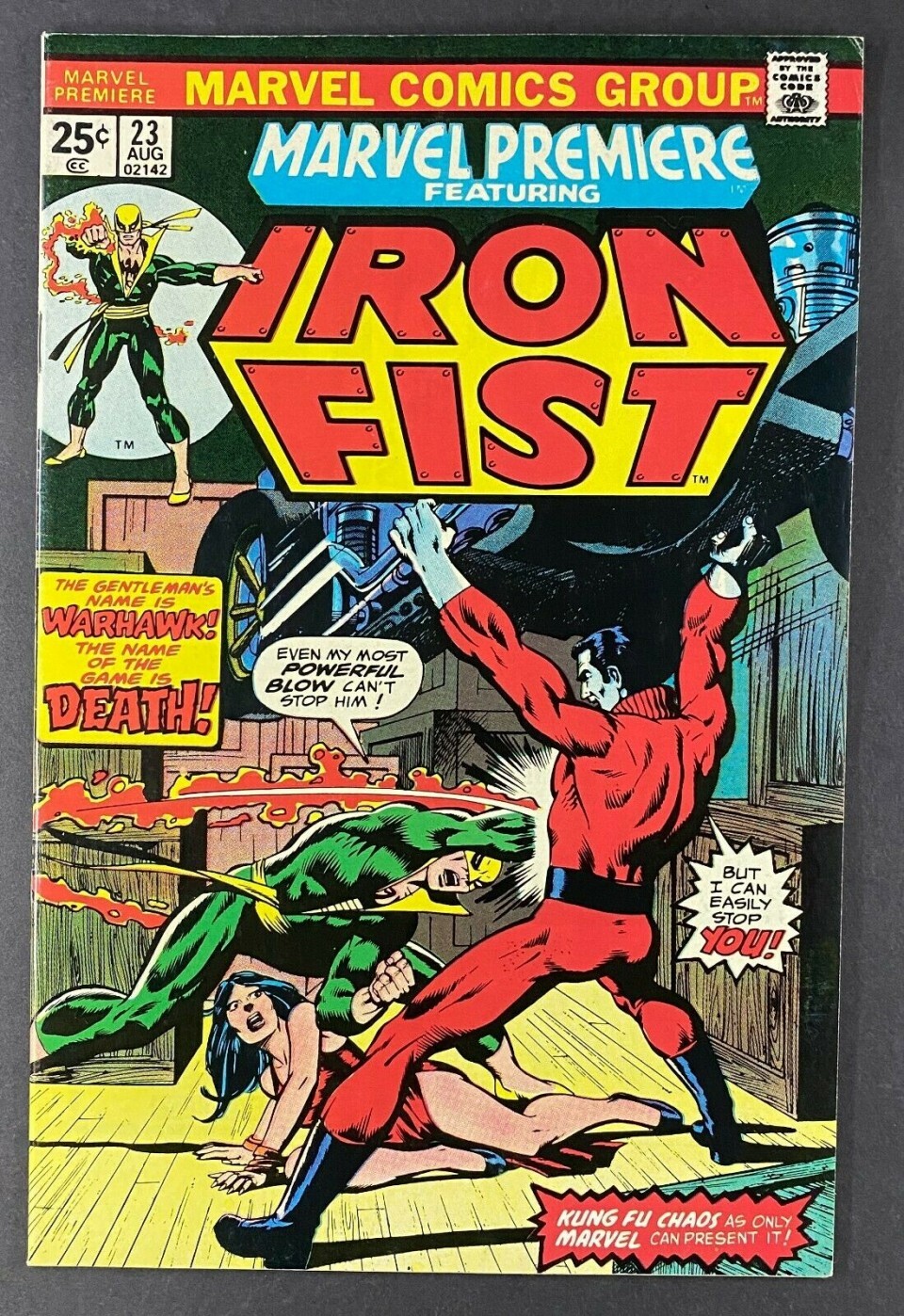 Marvel Premiere (1972) #23 VF+ (8.5) Iron Fist 1st App Warhawk Gil Kane ...
