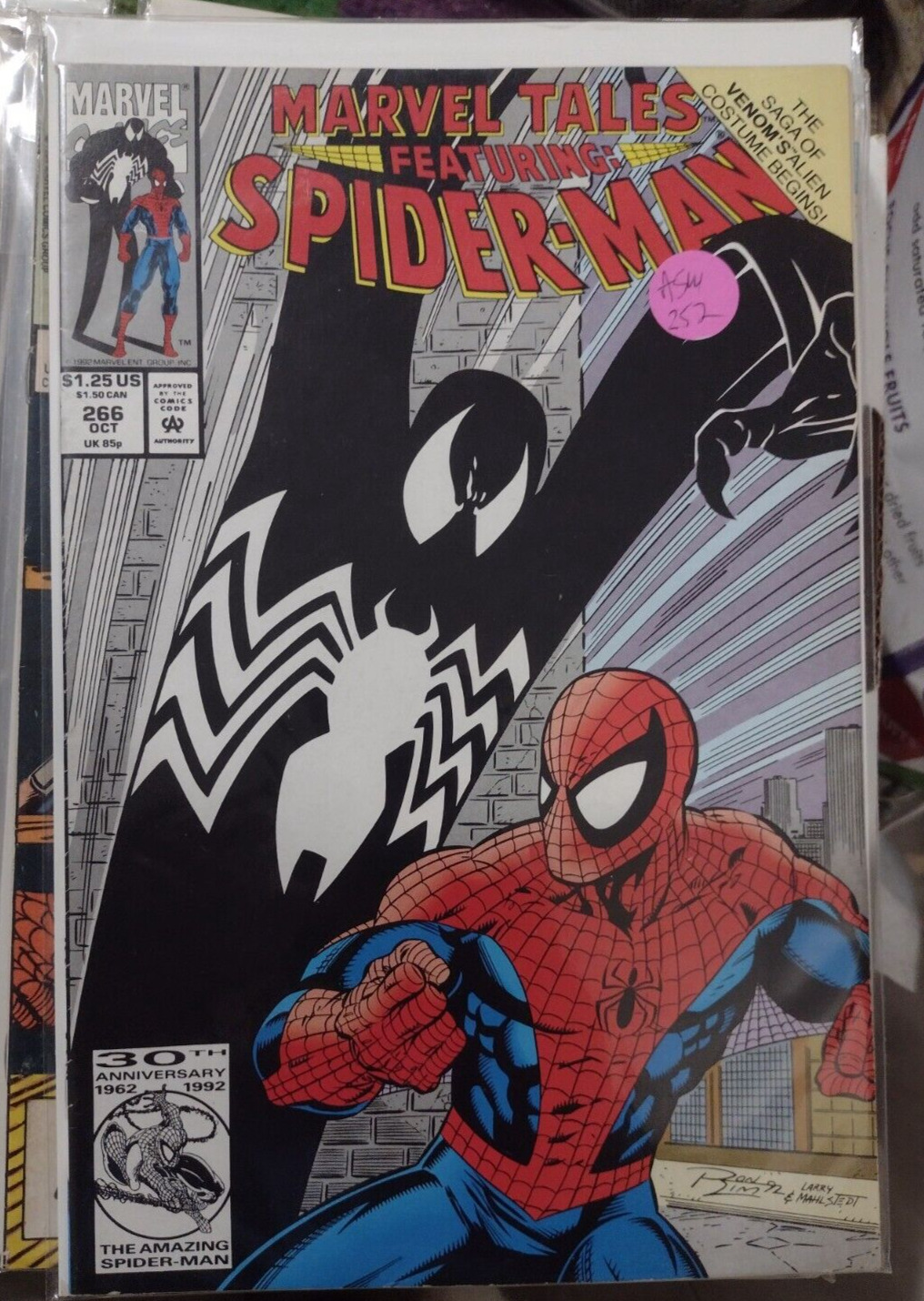 Marvel Tales # 266 1992 Venom Symbiote Amazing Spiderman 252 KEY ...