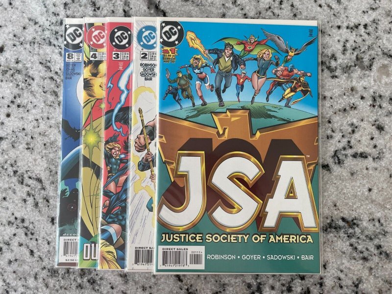 Lot Of 5 JSA DC Comic Books # 1 2 3 4 8 Justice Society Flash Power ...