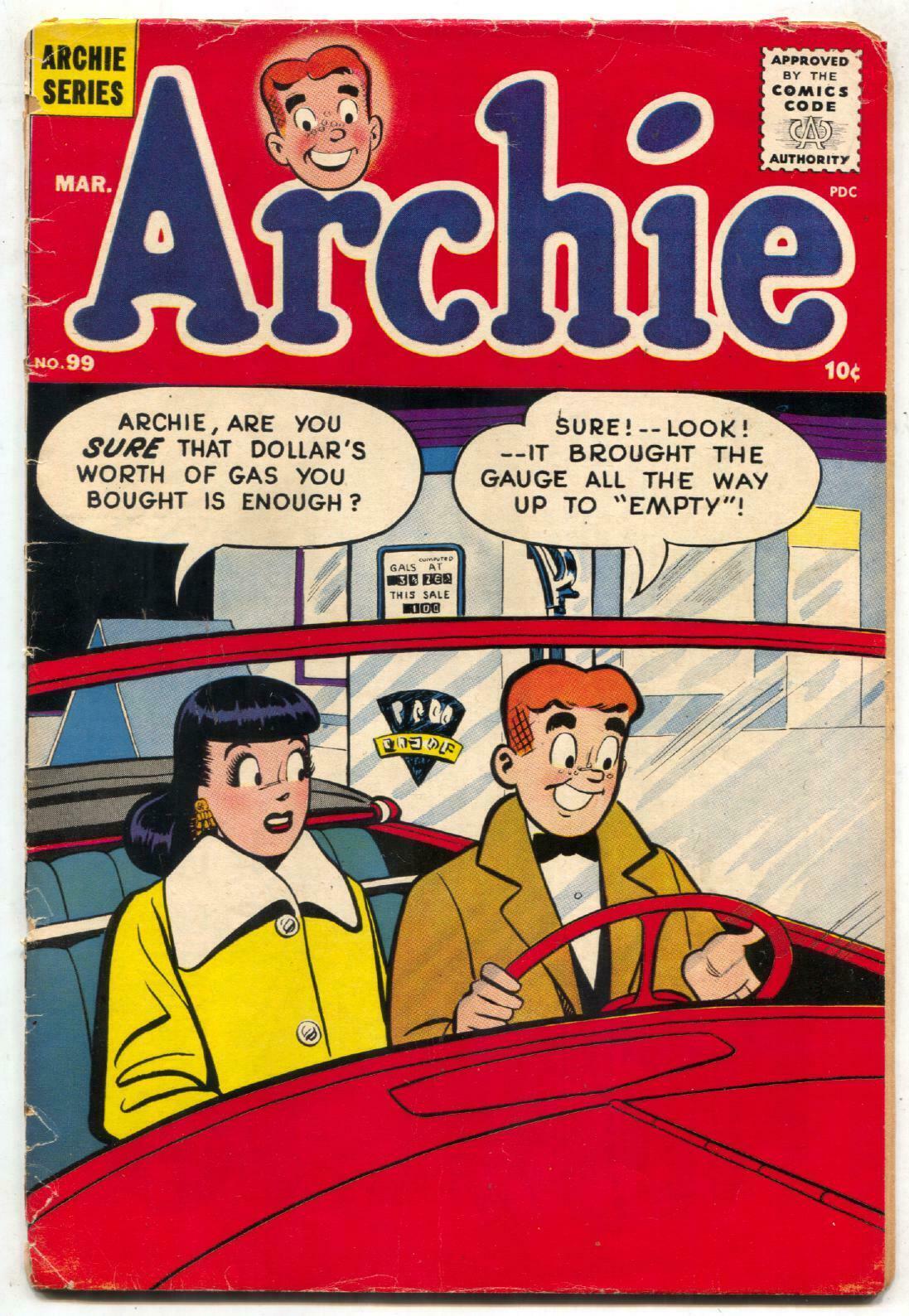 Archie Comics #99 1959--Veronica-car date cover-fair | Comic Books ...
