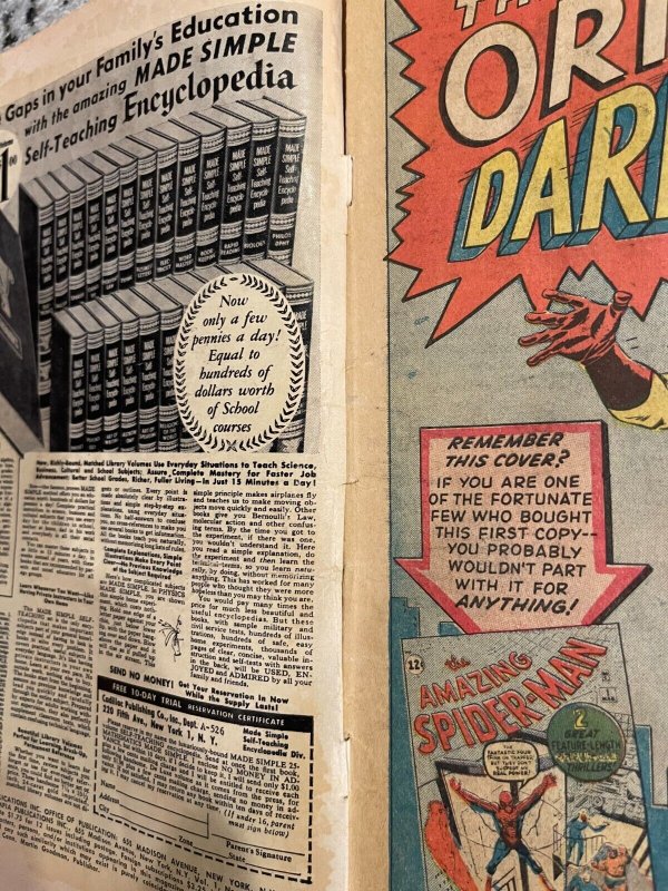 Daredevil # 1 VG Marvel Comic Book Origin & 1st Appearance Of Matt ...