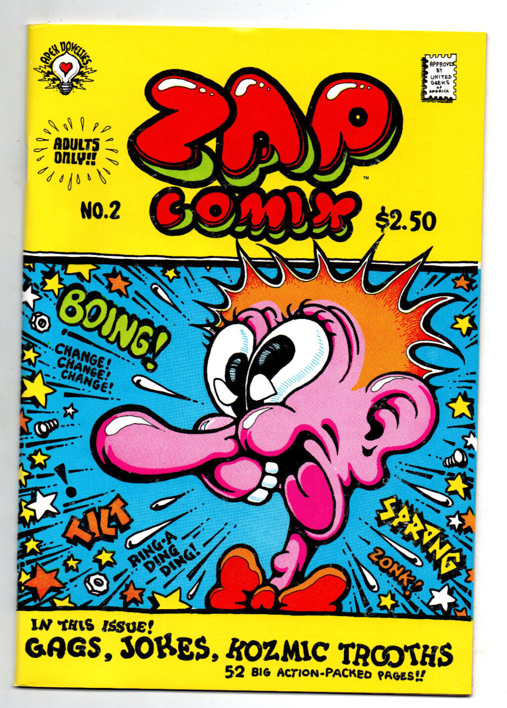 Zap Comix #2 - $2.50 cover - R Crumb - Apex - Underground - NM ...