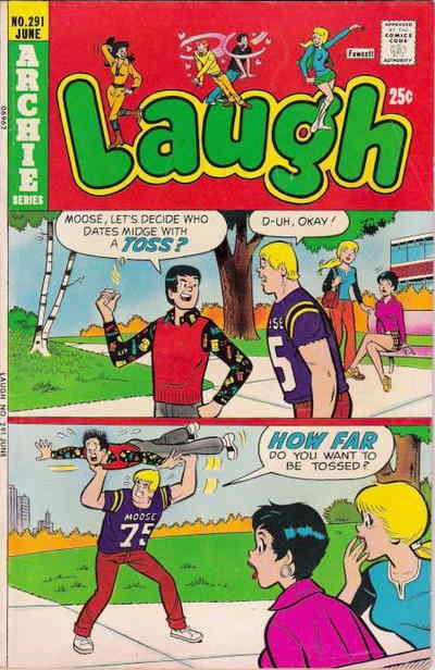 Laugh Comics #291 POOR ; Archie | low grade comic June 1975 Moose Cover ...