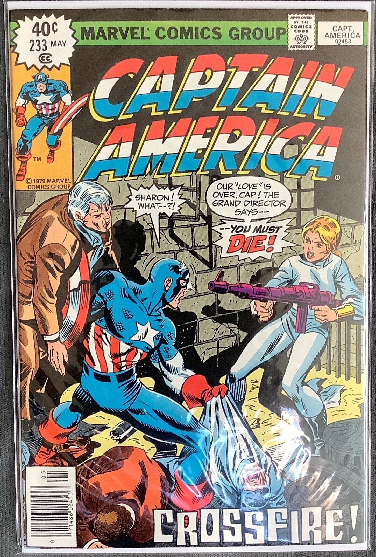 Captain America #233 Newsstand Edition (1979, Marvel) Death of Sharon ...