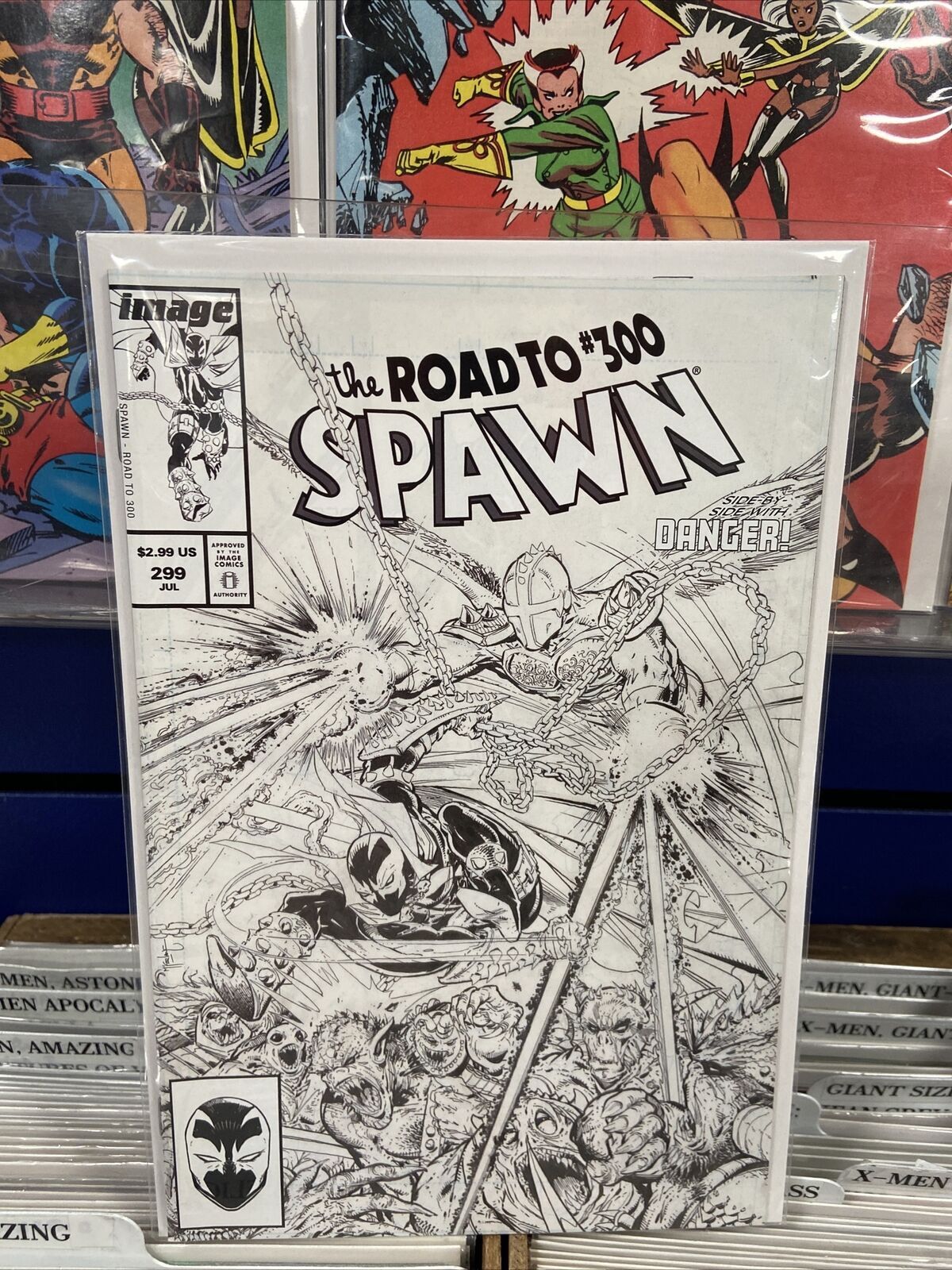 Spawn #299 (Image 1992) Todd McFarlane Spider-Man Homage B&W Sketch Variant NM | Comic Books ...