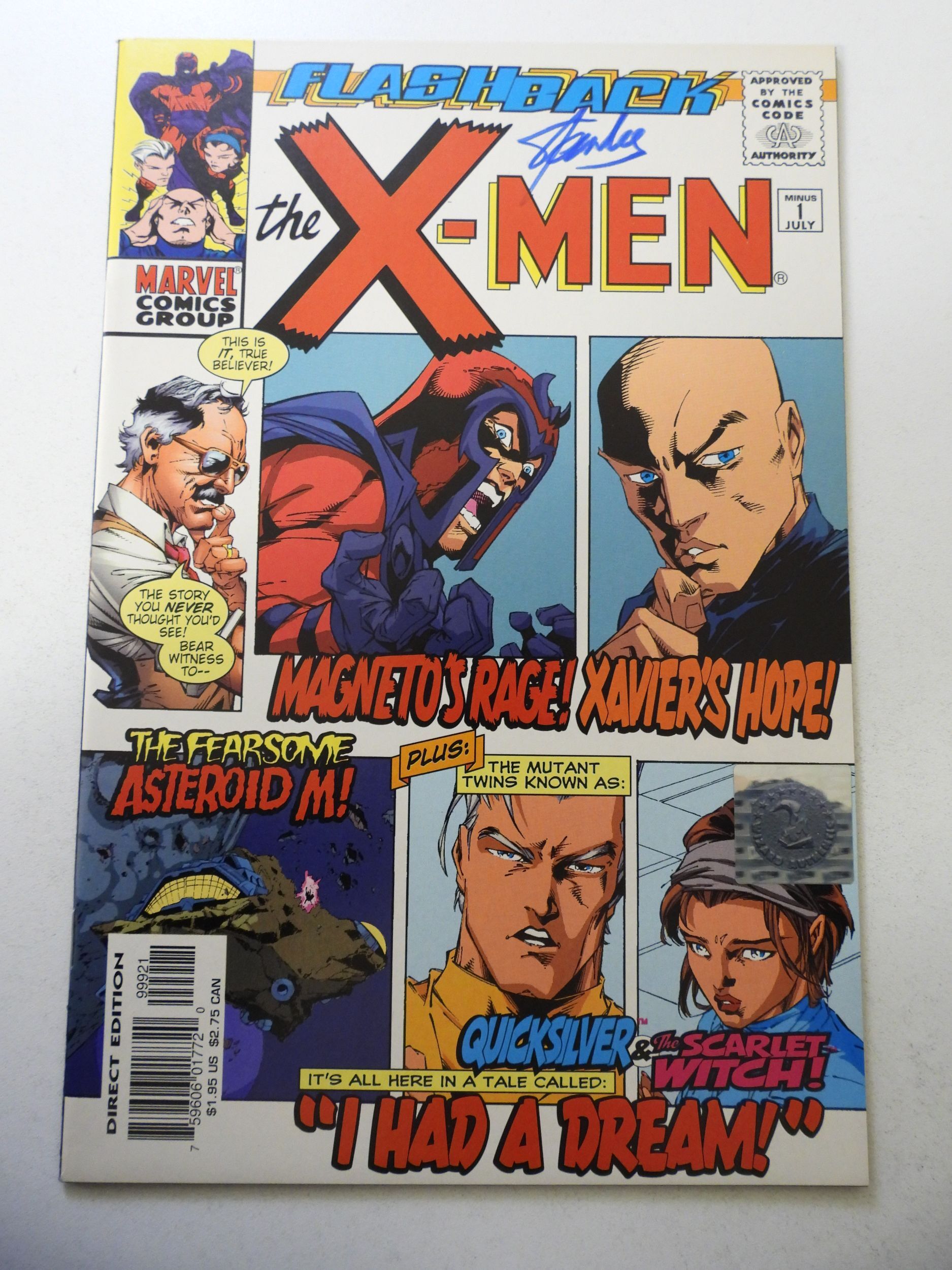 X-Men #-1 Variant Cover (1997) Signed by STAN LEE! W/coa VF/NM Cond See ...