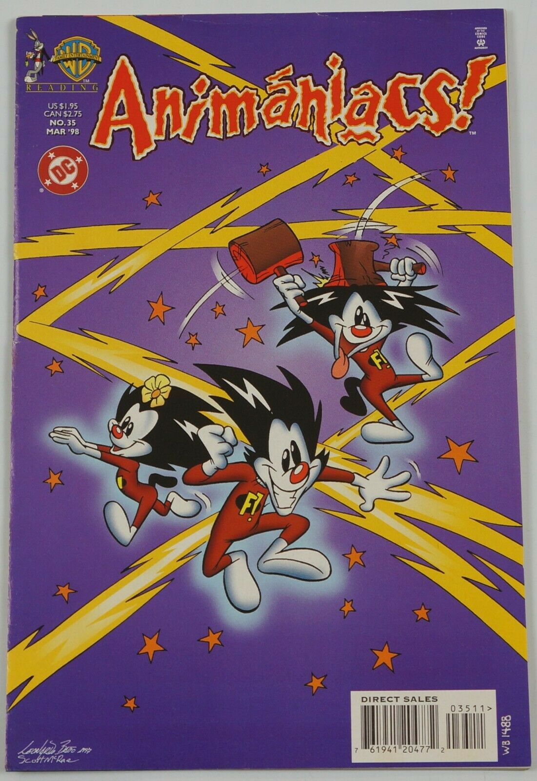 Animaniacs #35 DC comics - first appearance of Freakazoid cartoon TV WB ...